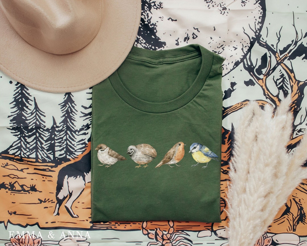Bird Shirt, Nature Lover Gift, Animal Lover, Gardening Shirt, Spring ...