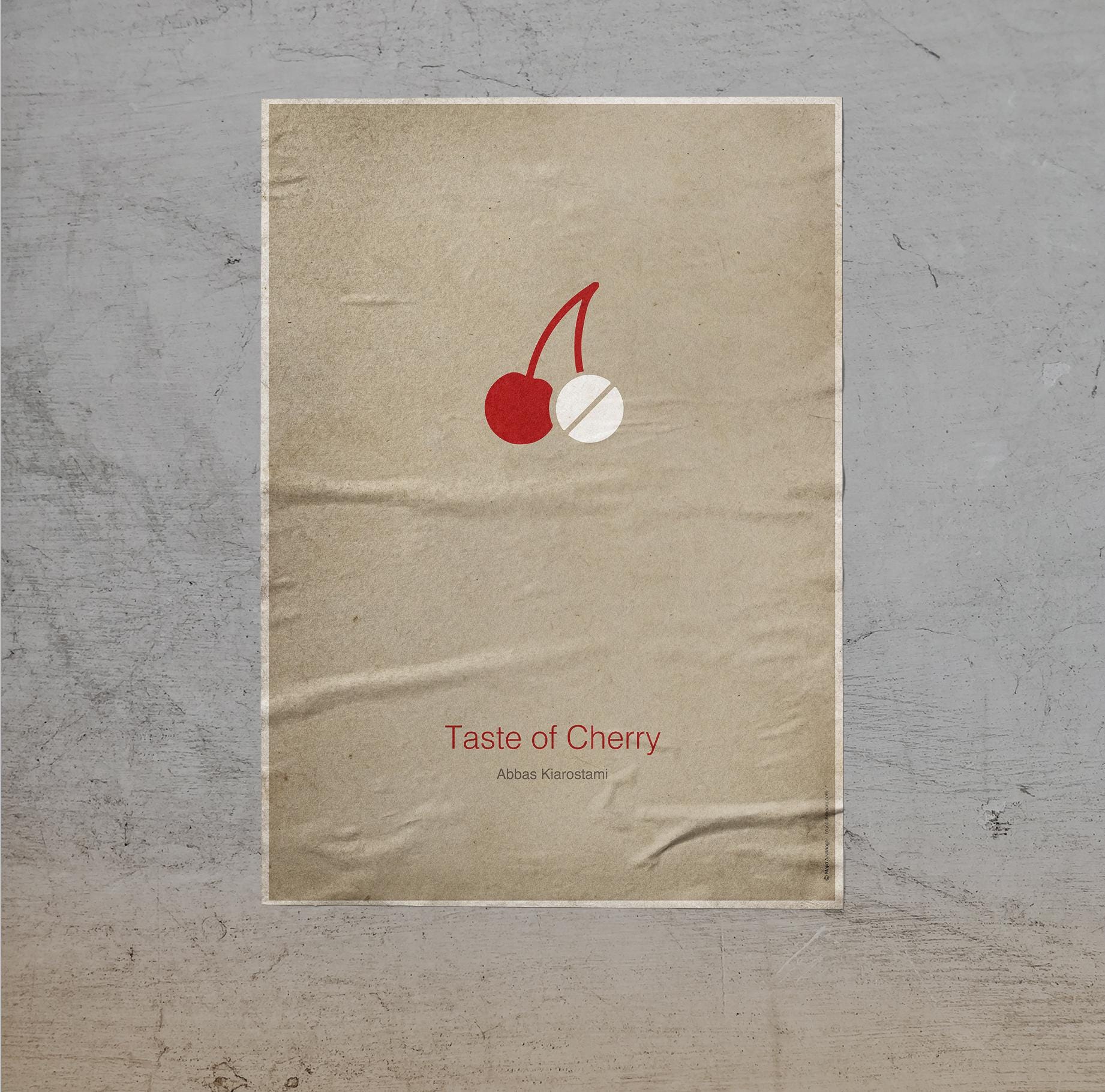 Minimal Movie Poster Abbas Kiarostami's Movie Taste of Cherry - Etsy