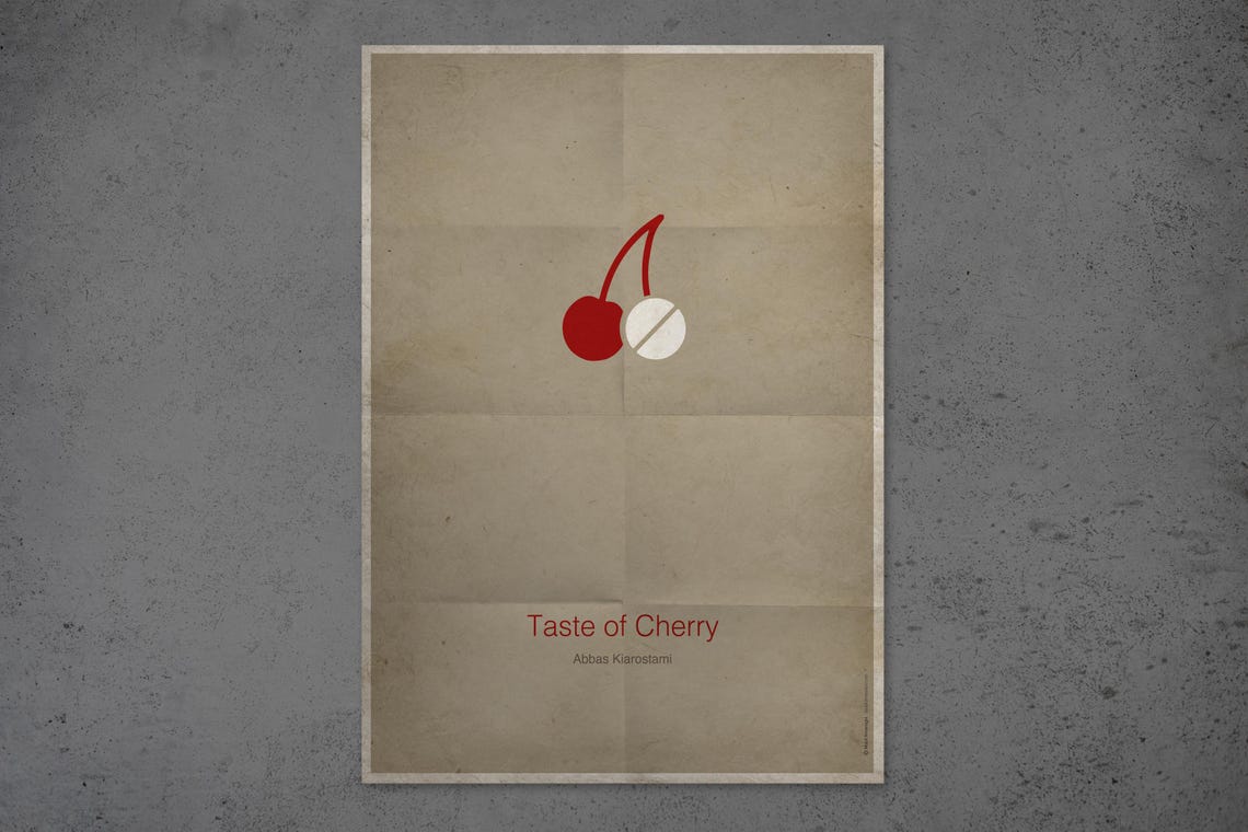 Minimal Movie Poster Abbas Kiarostami's Movie Taste of Cherry - Etsy