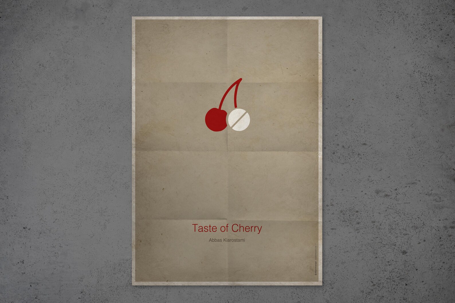 Minimal Movie Poster Abbas Kiarostami's Movie Taste of Cherry - Etsy