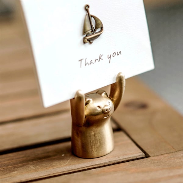 Brass Place Card Holder - Etsy