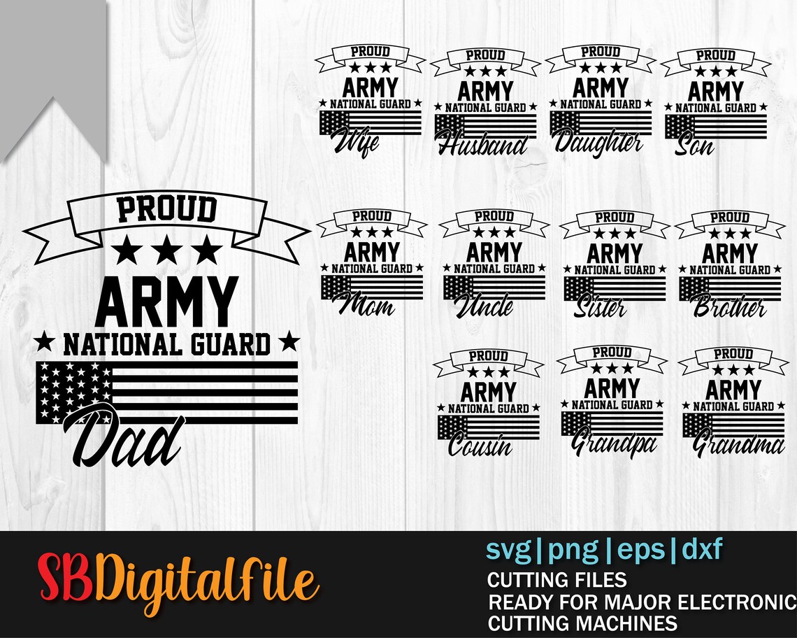 12 Proud Army Family Bundle Svg,proud Army National Guard Svg,united ...