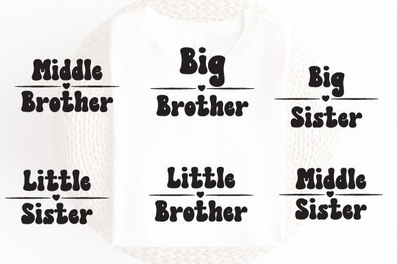 Bundle Brother Sister SVG Big Brother Middle Brother Little - Etsy