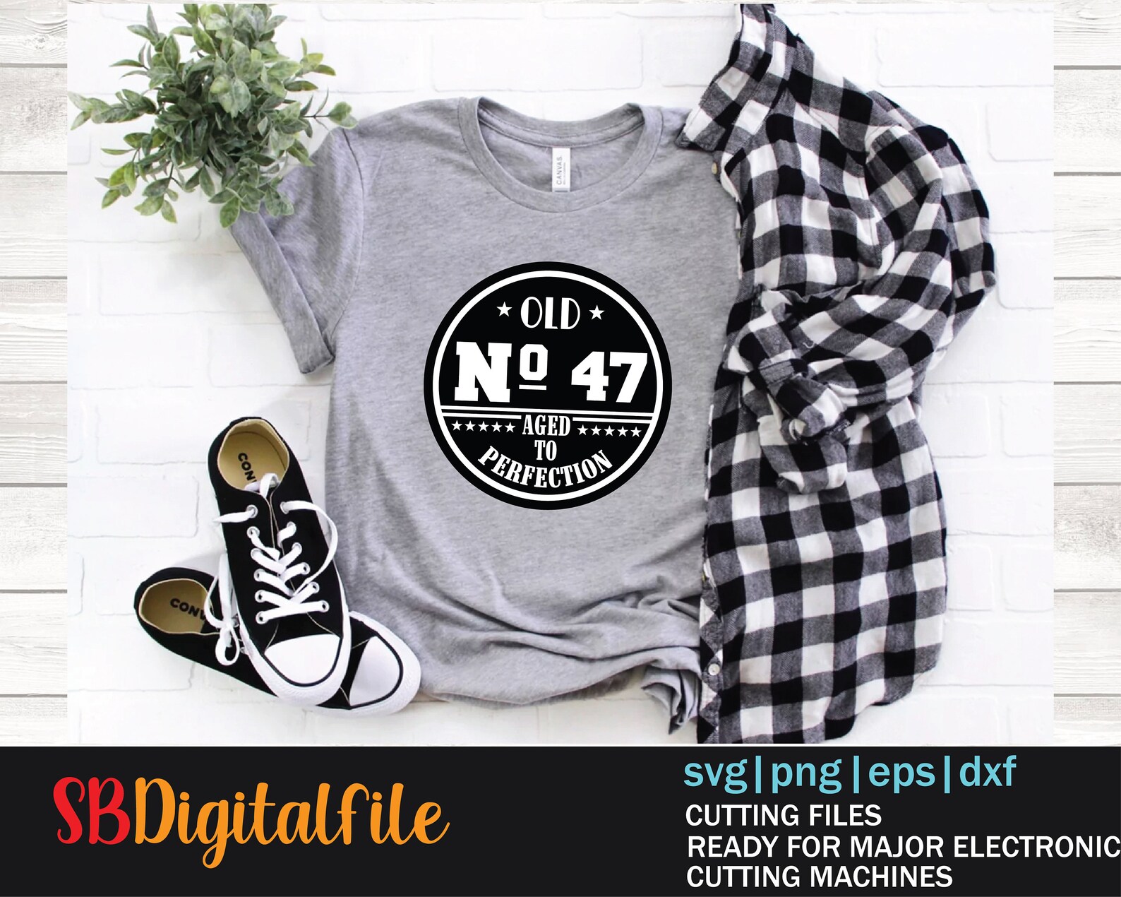 Old Number 47 Svg 47th Birthday SVG Aged to Perfection Svg | Etsy