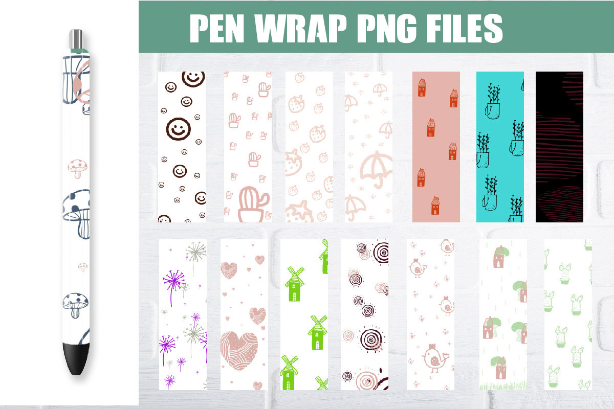 15 Pen Wrap PNG, Glitter Pen Wraps, Pen Wraps for Vinyl, Epoxy Glitter ...