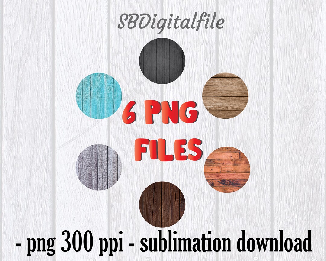 Sublimation Wood Background PNG Bundle, Planner Clip Art, Rustic ...