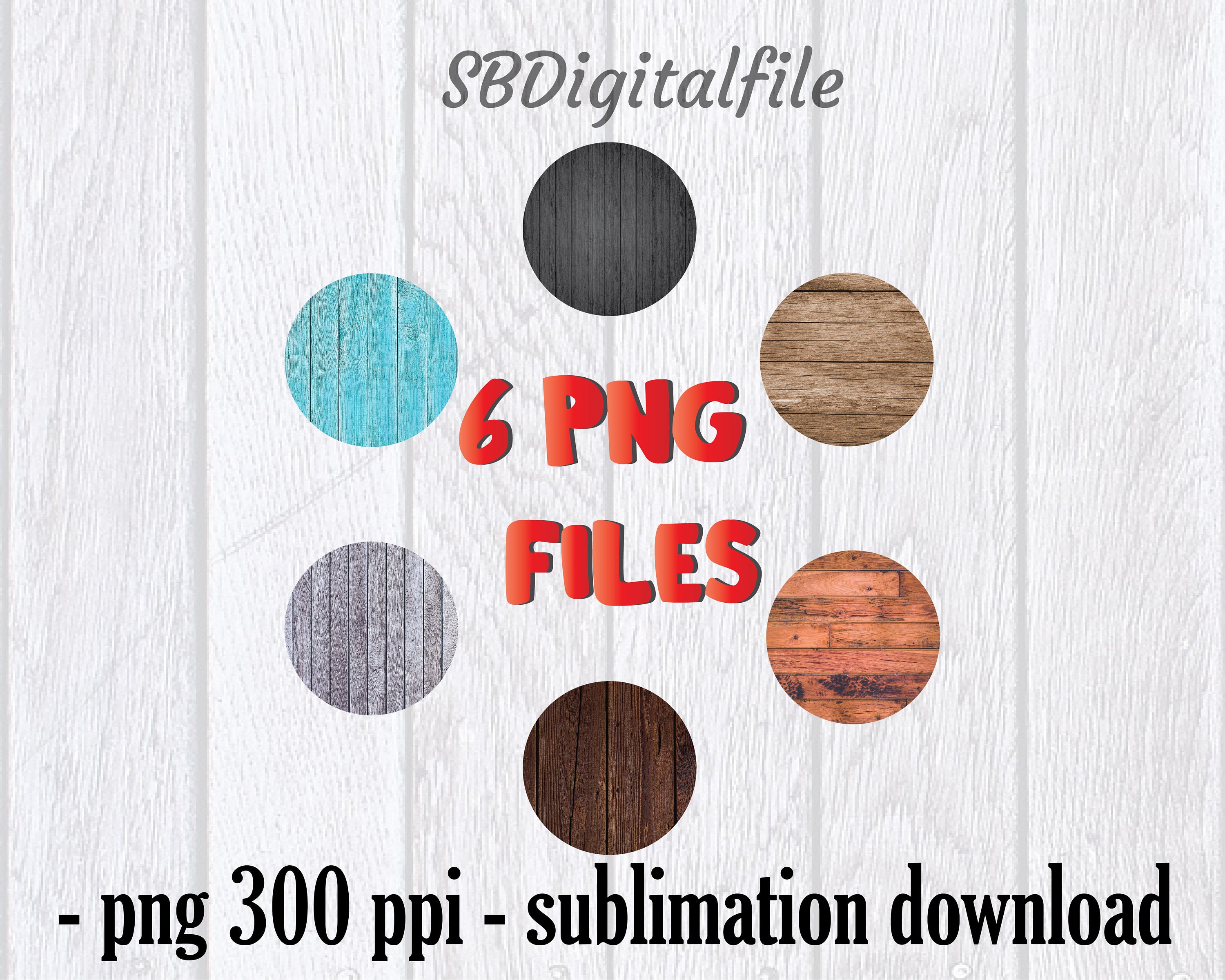 Sublimation Wood Background PNG Bundle, Planner Clip Art, Rustic ...