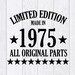 Limited Edition 1975 SVG All Original Parts 45rd Birthday Gift Idea ...