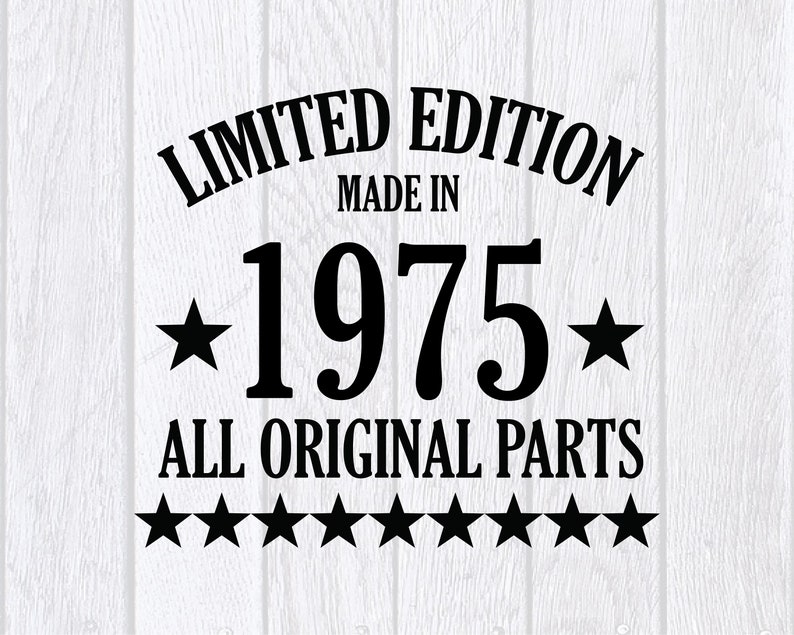 Limited Edition 1975 SVG All Original Parts 45rd Birthday Gift Idea ...