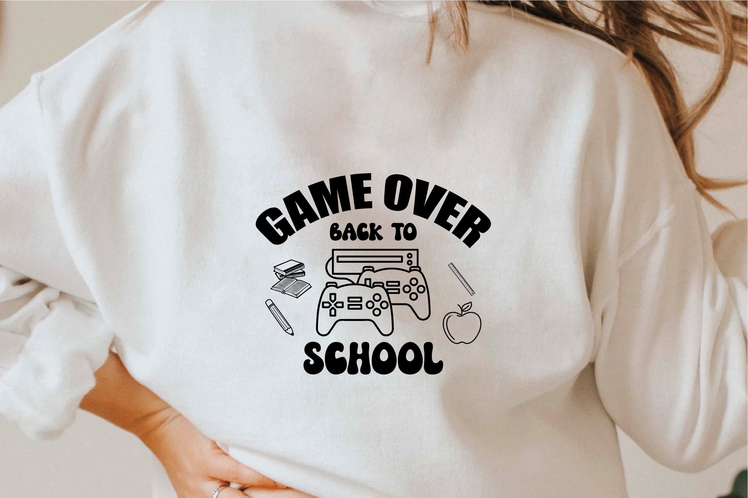Game Over Back to School Svg, Png, Jpg, Dxf, First Day of School Svg ...