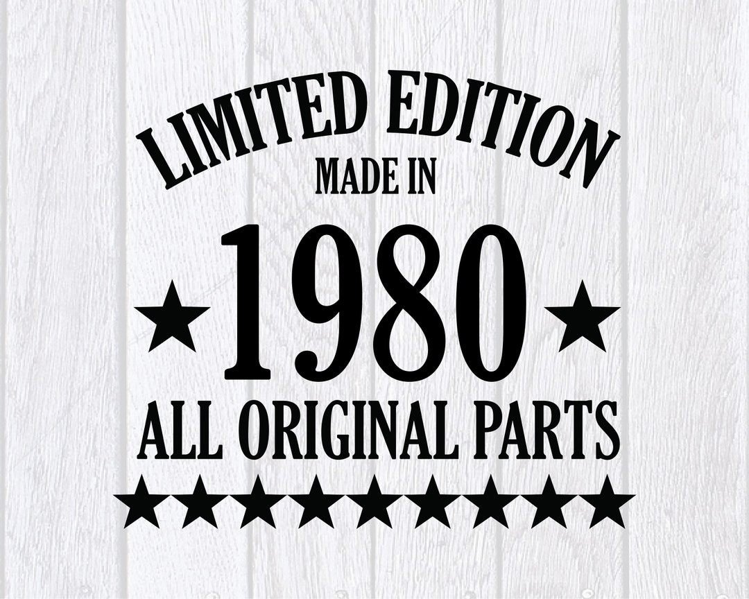 Limited Edition 1980 SVG All Original Parts 40rd Birthday Gift Idea ...