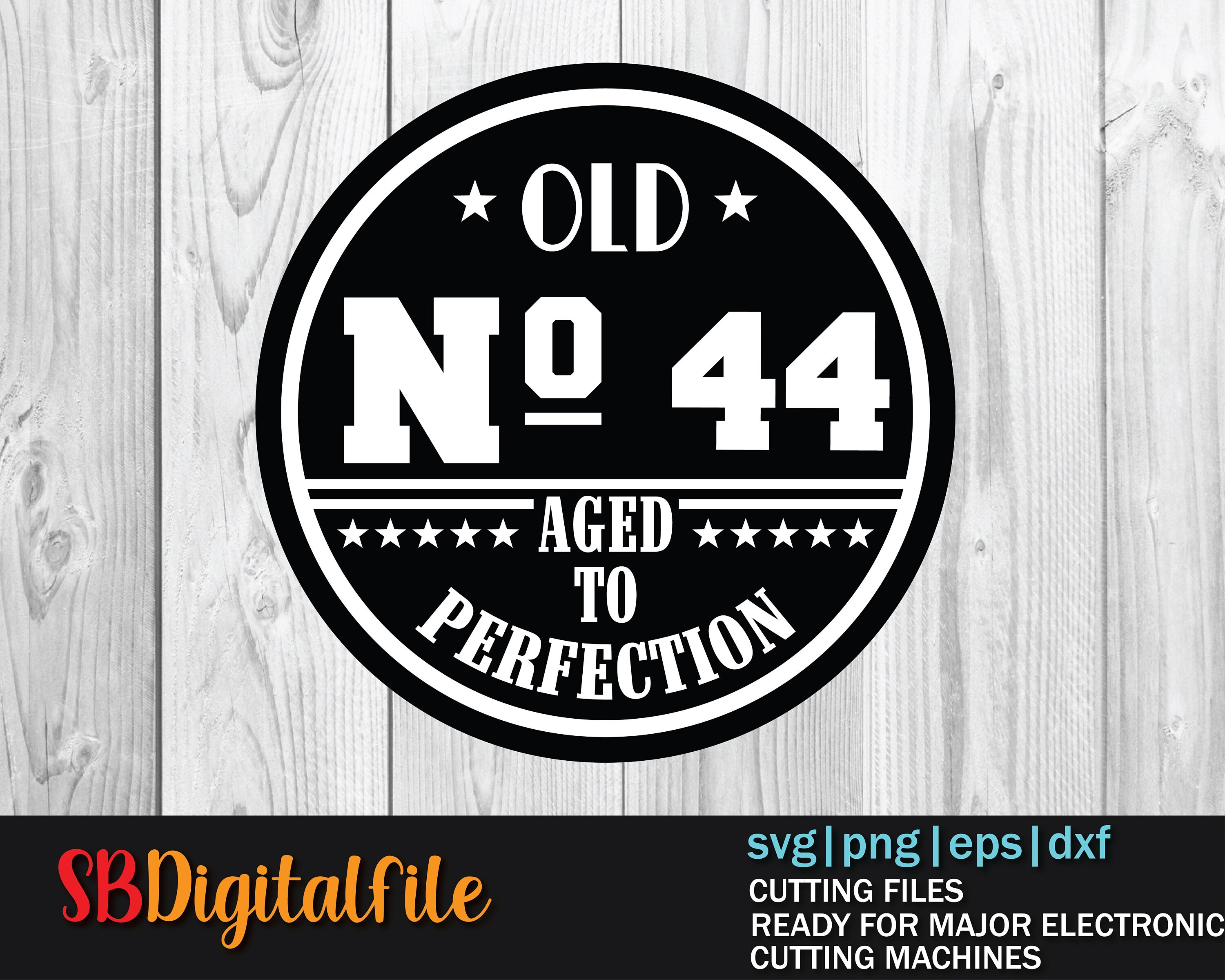 Old Number 44 Svg 44th Birthday SVG Aged to Perfection Svg | Etsy