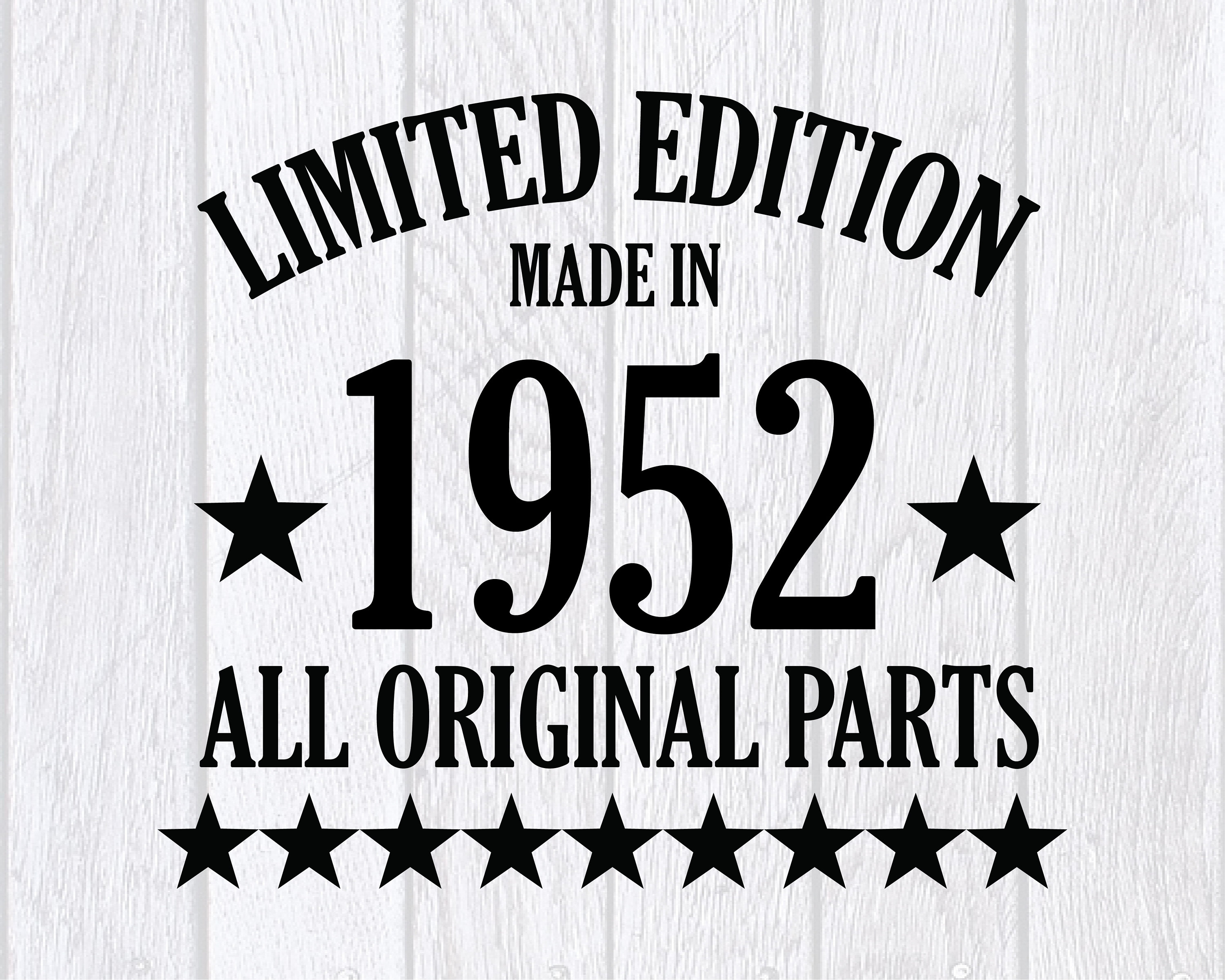 Wall Décor Vintage 1952 SVG Vintage Classic 1952 SVG 68th Birthday Gift ...