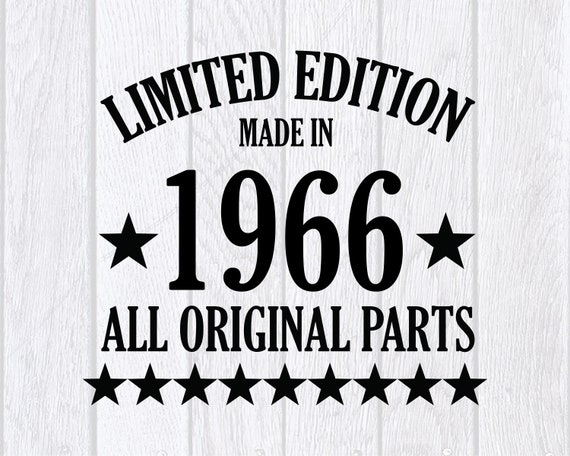 Limited Edition 1966 SVG All Original Parts 54rd Birthday Gift - Etsy