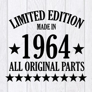 Limited Edition 1964 SVG All Original Parts 56rd Birthday Gift Idea ...