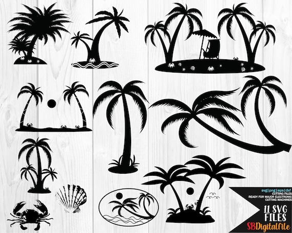 Palm Tree Svg Palm Tree Svg Bundle Palm Beach Svg Nature - Etsy