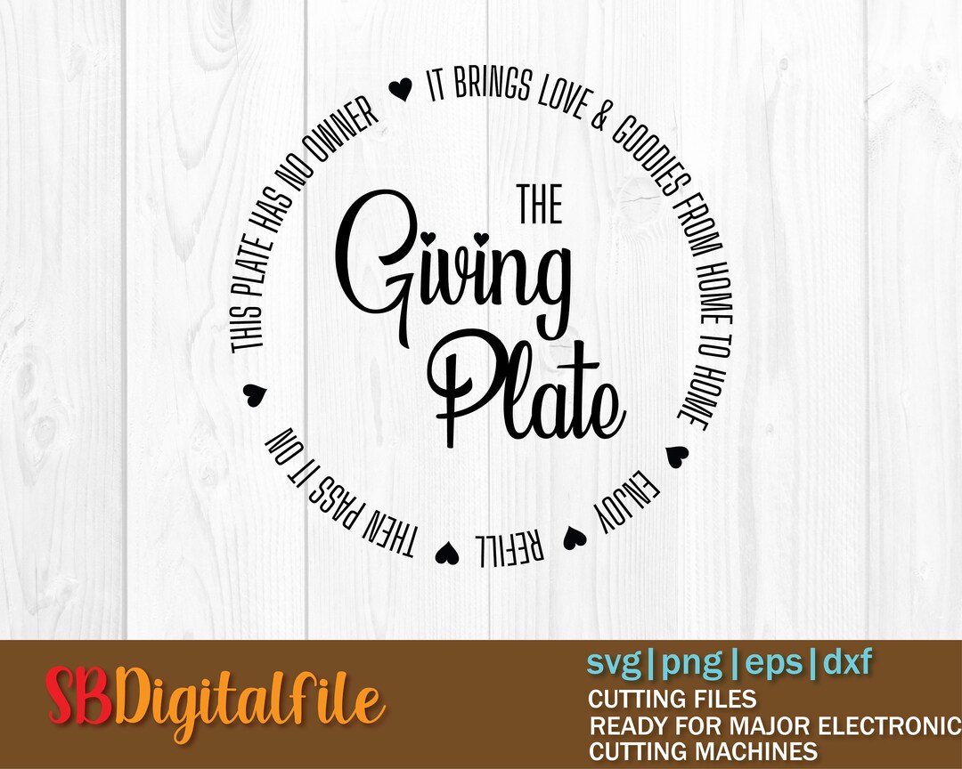 Giving Plate Svg - the Giving Plate Svg - Sharing Plate Svg - Cookie ...