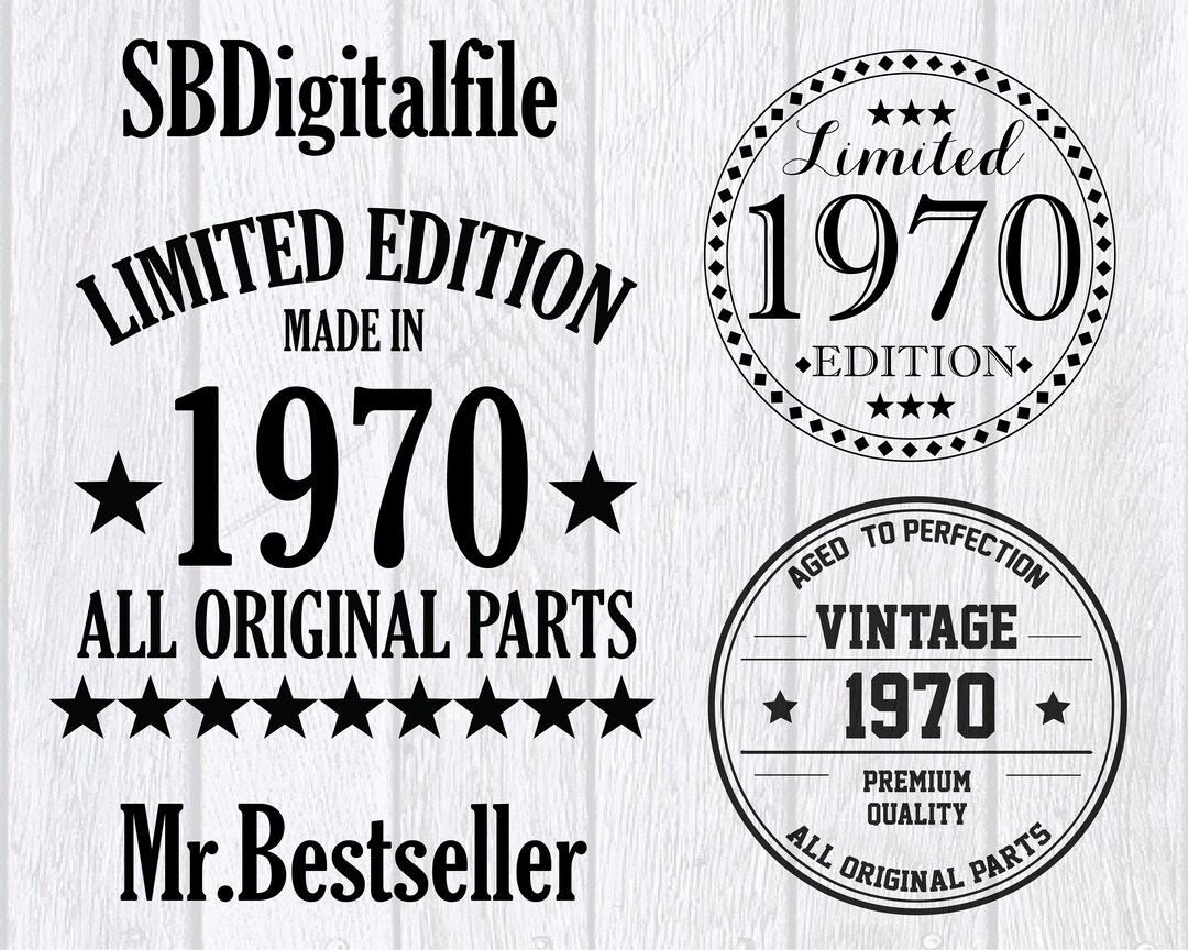 Limited Edition 1970 SVG All Original Parts 50th Birthday Gift Idea ...