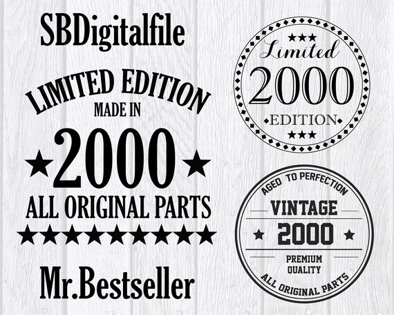 Wall Hangings Prints Wall Décor Vintage 2000 SVG All Original Parts SVG ...