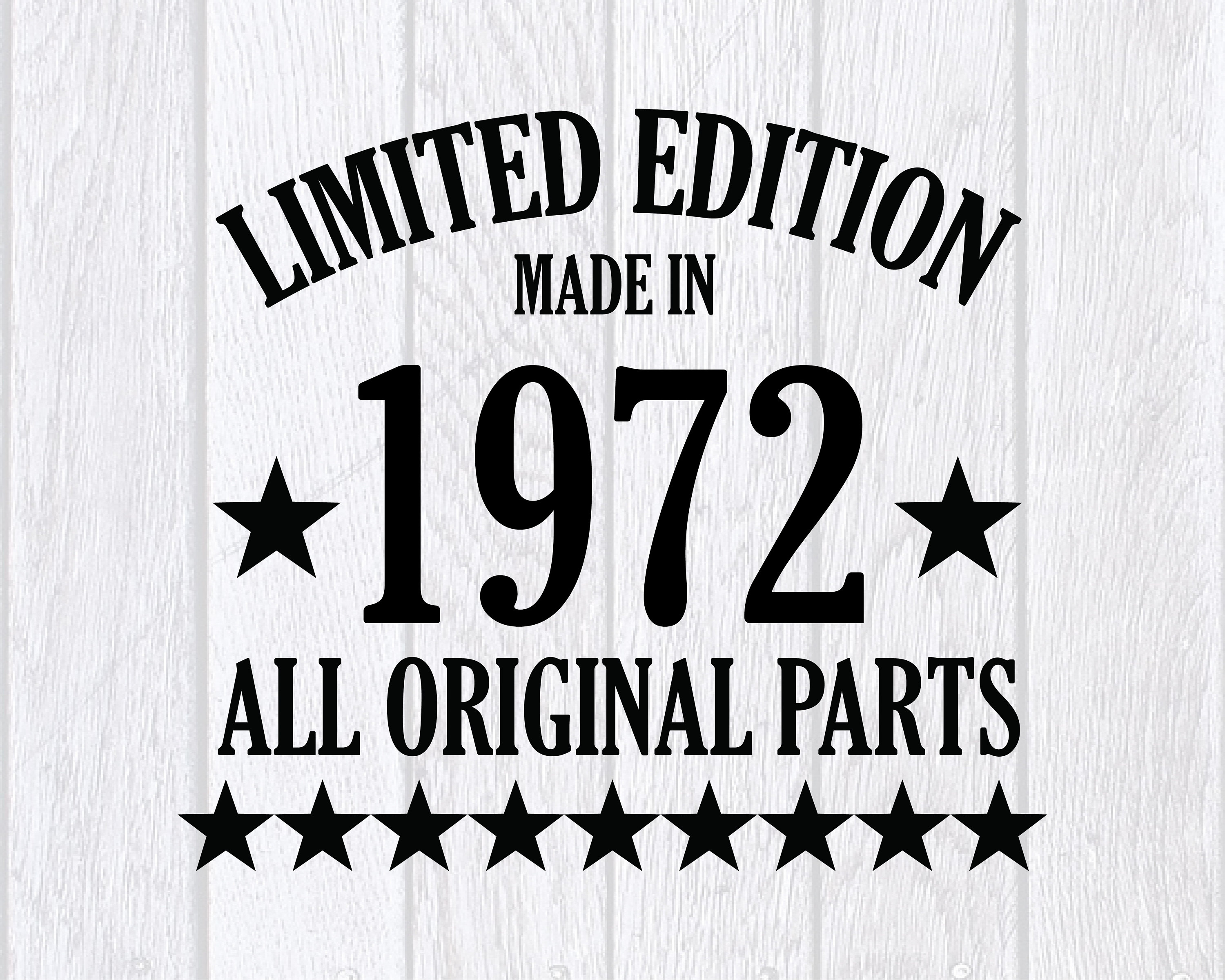 Limited Edition 1972 SVG All Original Parts 48rd Birthday Gift Idea ...