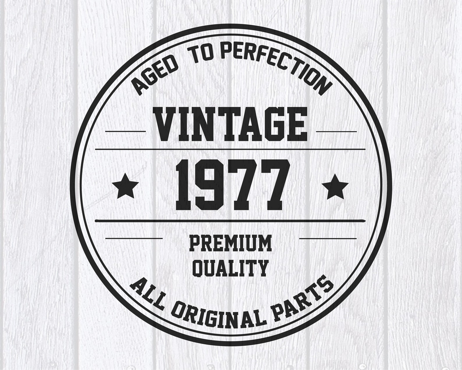 Vintage 1977 SVG PNG DXF 43th Birthday Svg Vintage Svg Happy Birthday ...