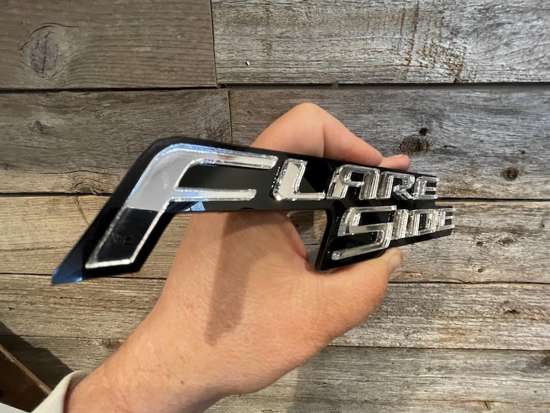 Flareside Ford Fender Emblem: Chrome on Black, F-series Badge - Etsy