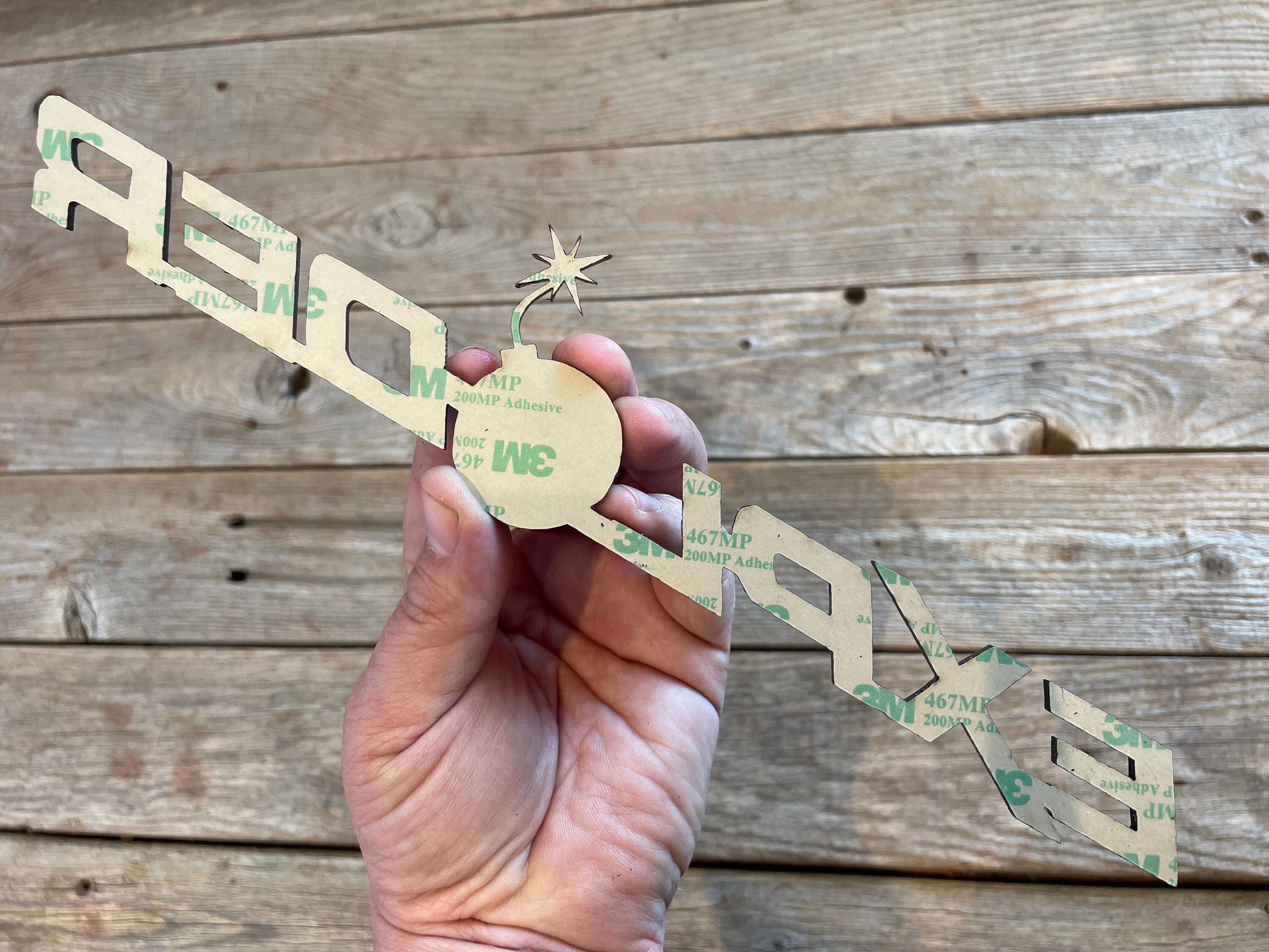 Exploder Badges - All Black Acrylic, PAINTABLE Acrylic Badges , Ford ...