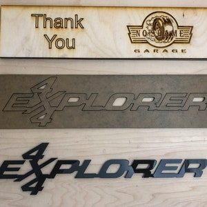 4x4 Explorer Badges - All Black Acrylic, Paintable Acrylic Badges ...