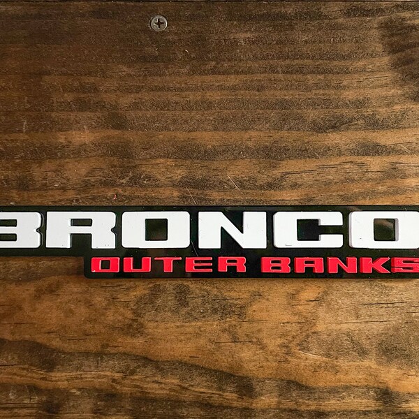 Ford Bronco Outer Banks Emblem - Etsy