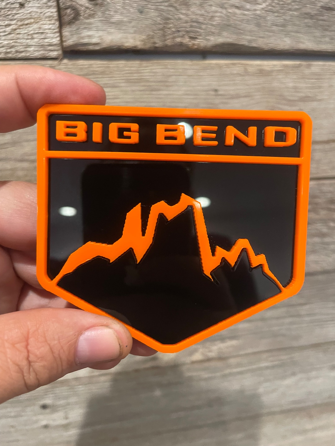 BIG BEND Orange on Black, Fender Badges, Acrylic Badges , New Body ...
