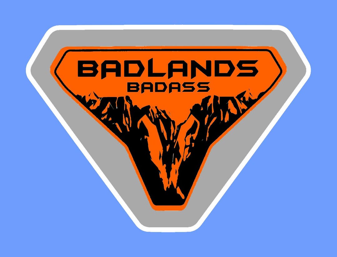 Custom One-time (2) BADLANDS BADASS Badges. White, Silver, Orange - Etsy