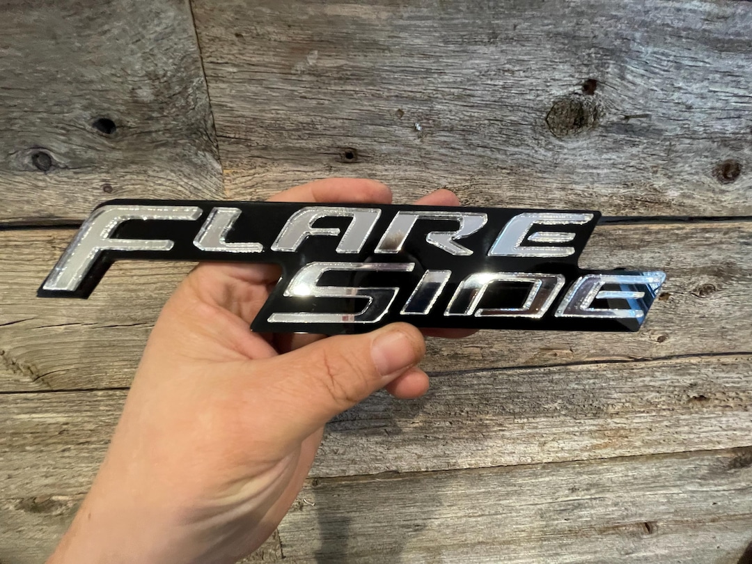 Flareside Ford Fender Emblem: Chrome on Black, F-series Badge - Etsy