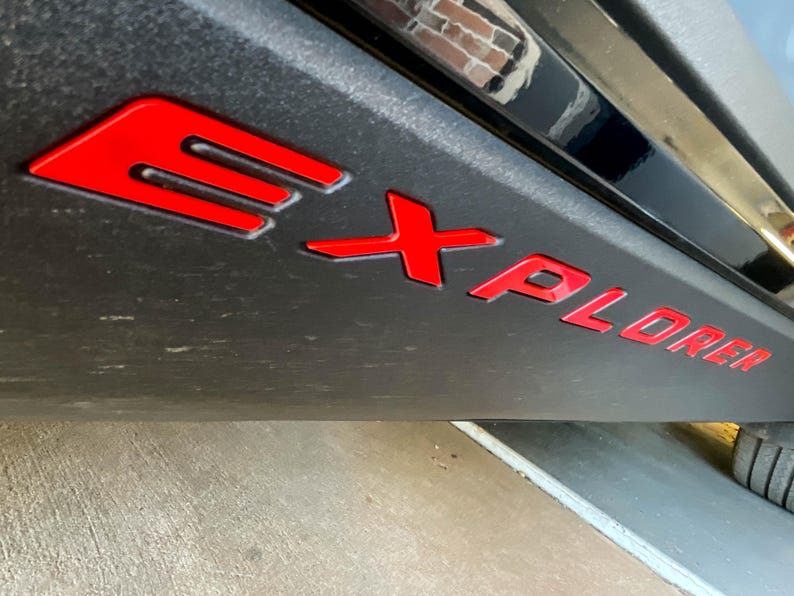 2020-current EXPL0RER Lower Rocker Panel Inserts (GLOSS RED) Set of 16 ...