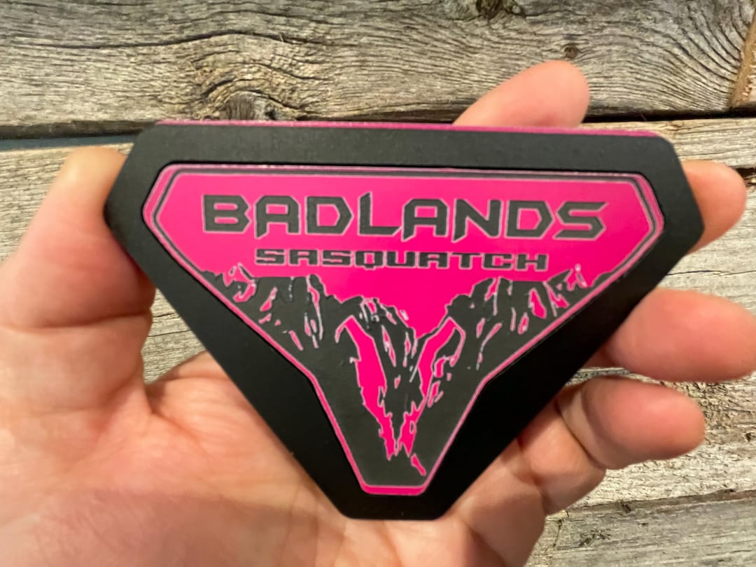 Badlands Sasquatch Fender Badge, Hot Pink Acrylic Emblem - Etsy