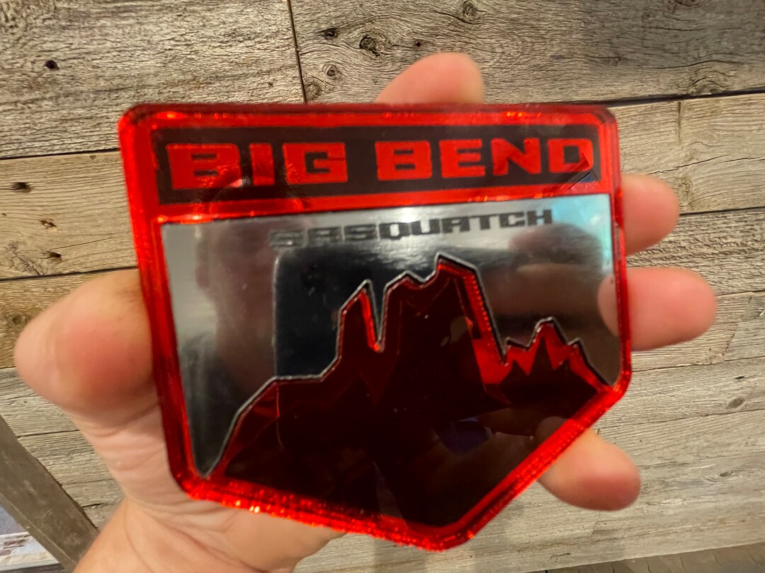 NEW "big Bend" Red Chrome on Black, Fender Badges, Acrylic Badges , New ...