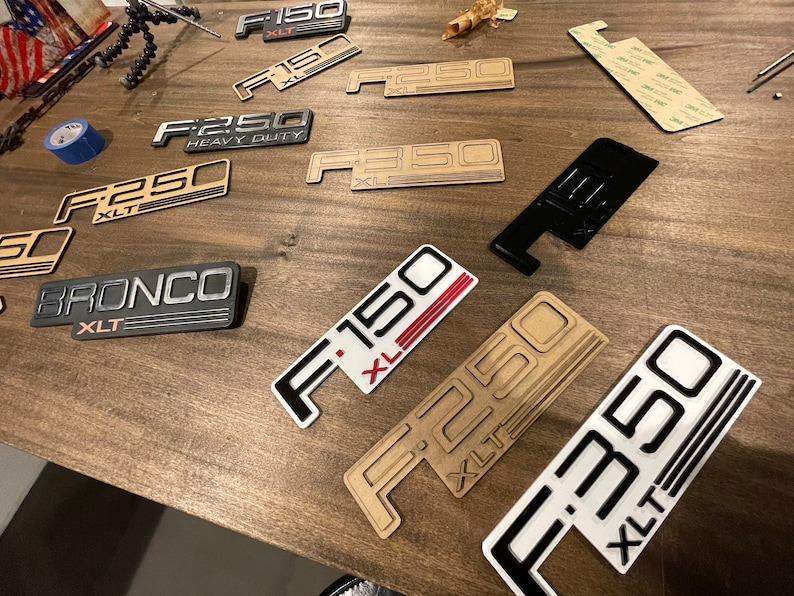 Flareside Ford Fender Emblem: Chrome on Black, F-series Badge - Etsy