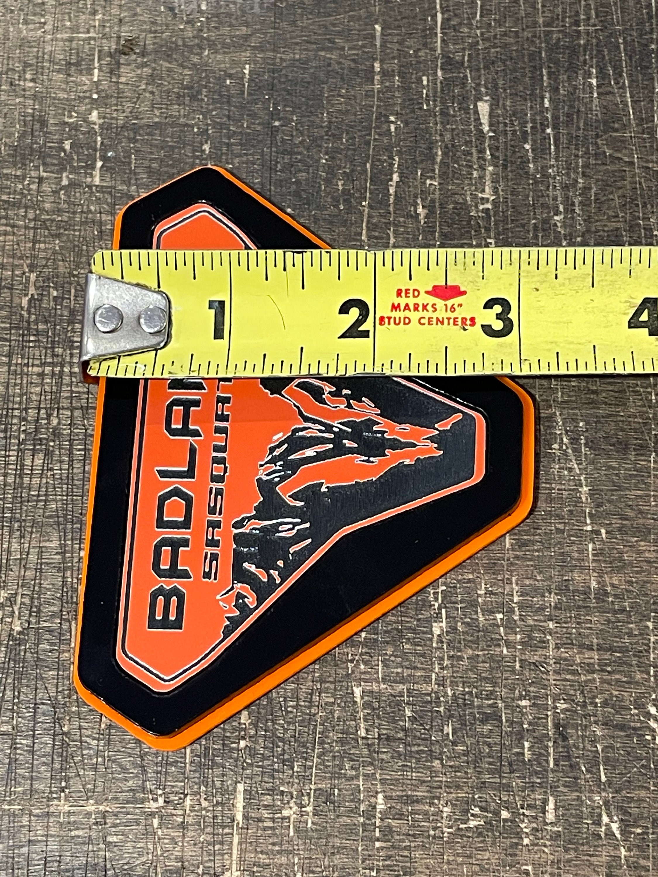 Badlands Sasquatch White on Black Acrylic Fender Badge Emblem - Etsy