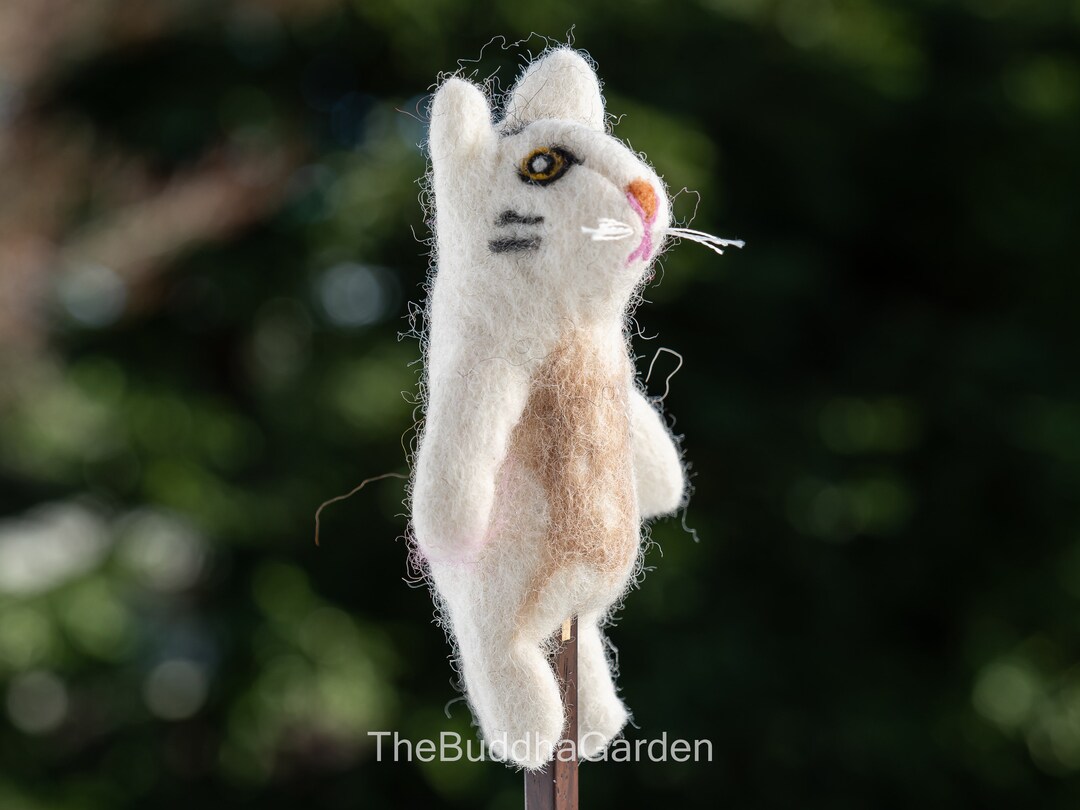 Cat Felt Finger Puppet, Handmade Finger Puppet, Childrens Story Toy ...