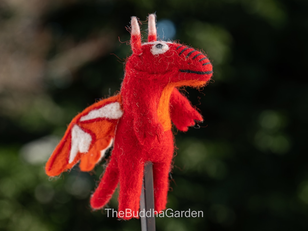 Dragon Felt Finger Puppet, Handmade Finger Puppet, Childrens Story Toy ...