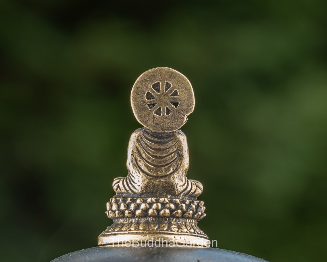 Dhamma Chakra Buddha Statue in Brass Indian Style Mini Size | Etsy