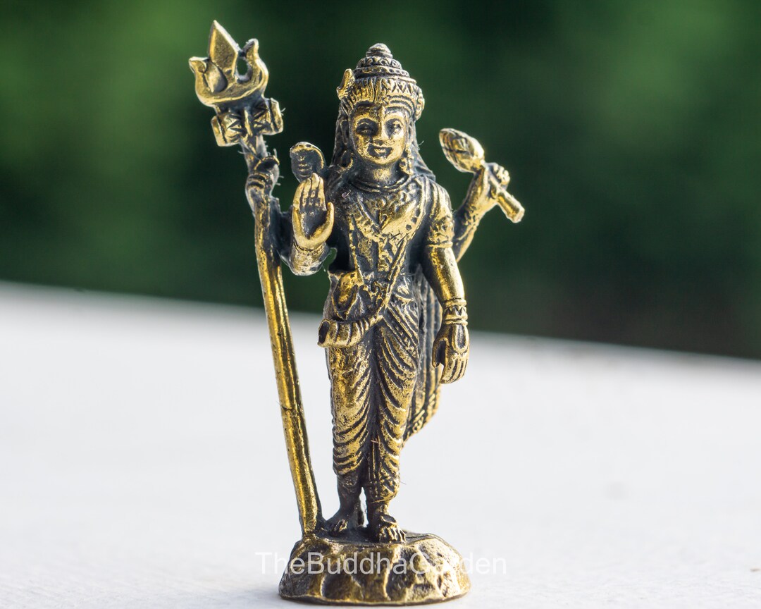 Mini Shiva Shakti Statue, 1.25 Inches, Brass Mini Statue of Shiva and ...