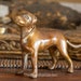 Small Dog Statue, Brass Doggy Figurine, 2.5 Inches Tall and 4 Inches ...