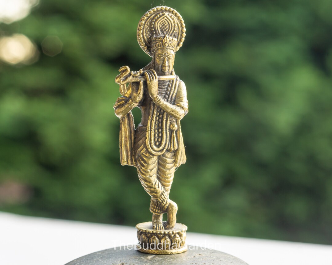 Krishna Statue, Small Size, 2.5 Inches Tall Statue of the Hindu God ...