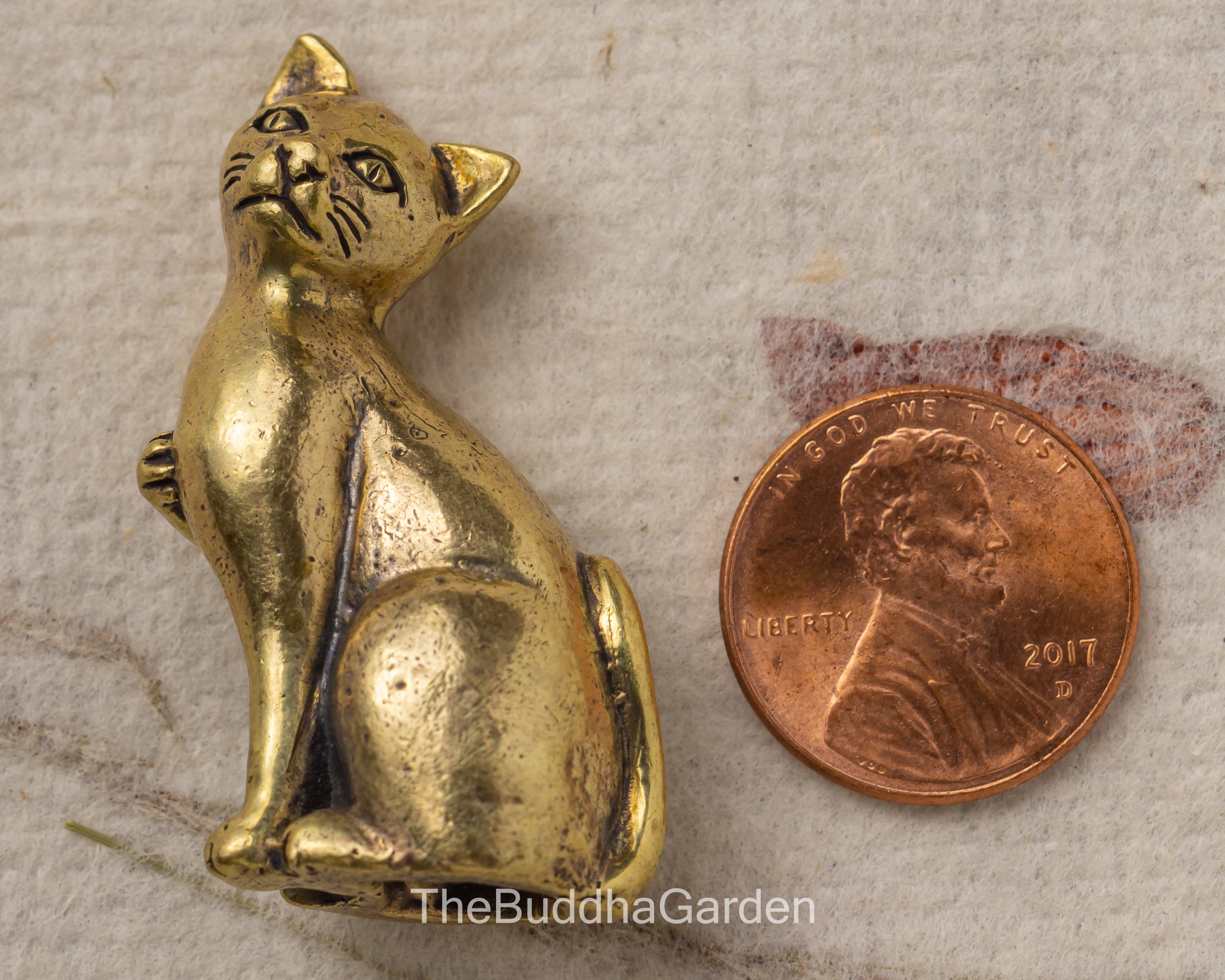 Small Cat Statue Made of Brass Cute Kitty Cat Figurine 1.5 - Etsy UK