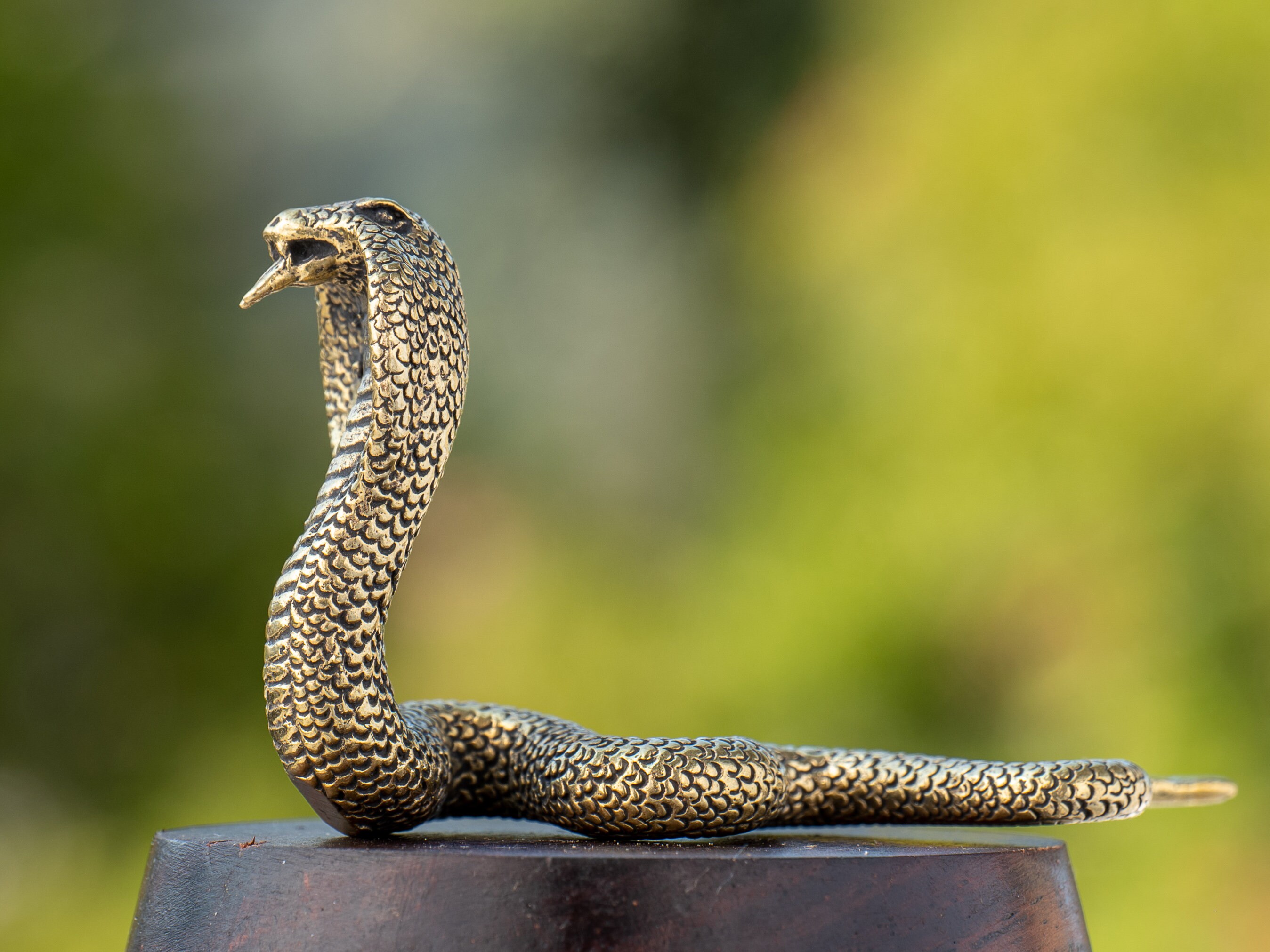 Cobra Figurine Small Cobra Snake Statue Brass Snake Statue - Etsy