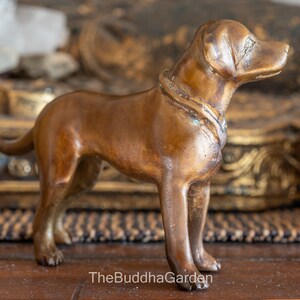 Small Dog Statue, Brass Doggy Figurine, 2.5 Inches Tall and 4 Inches ...