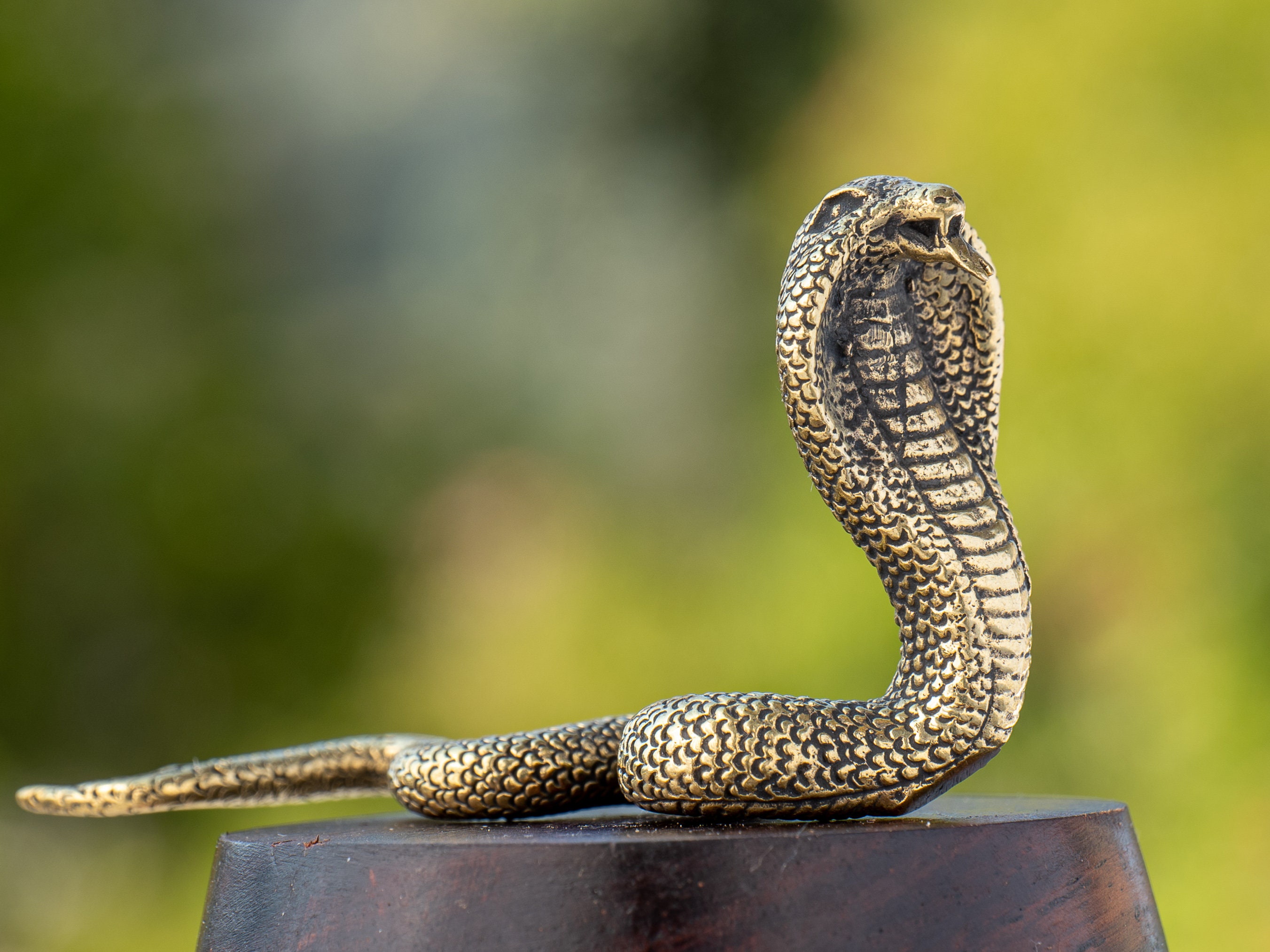 Cobra Figurine Small Cobra Snake Statue Brass Snake Statue - Etsy