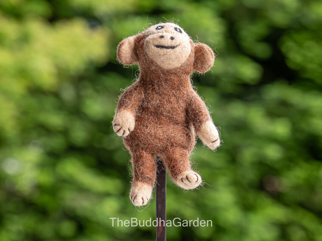 Monkey Felt Finger Puppet, Handmade Finger Puppet, Childrens Story Toy ...