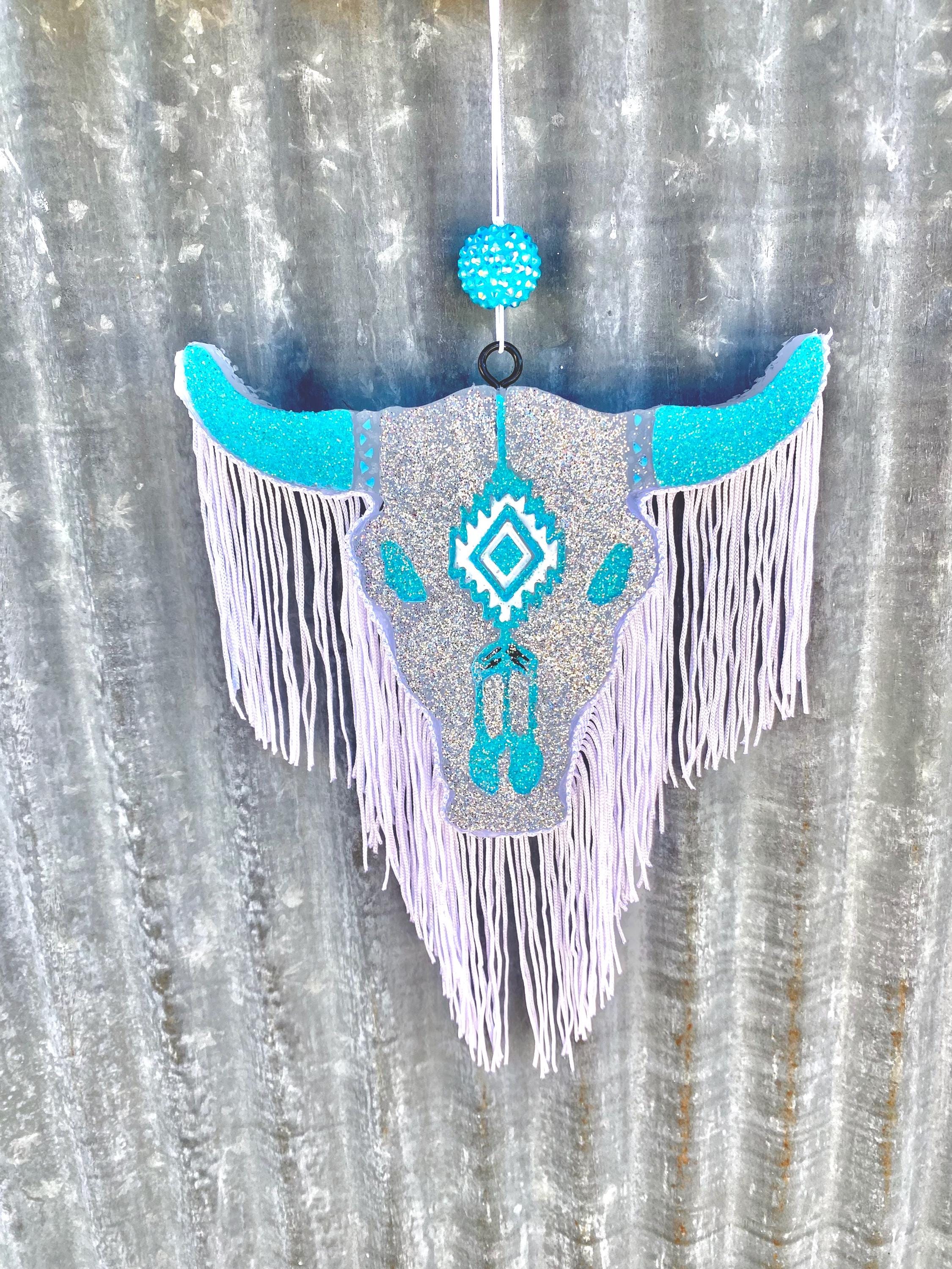 Cowskull Fringe Car Freshner | Western Car Freshie | Cute Car ...