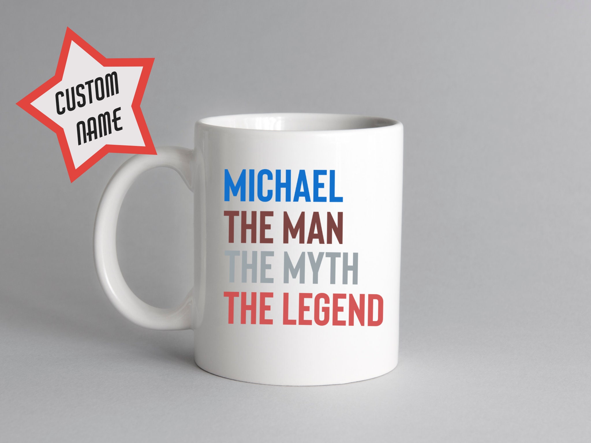 the man the myth the legend mug Funny Custom Birthday mug for men Funny ...